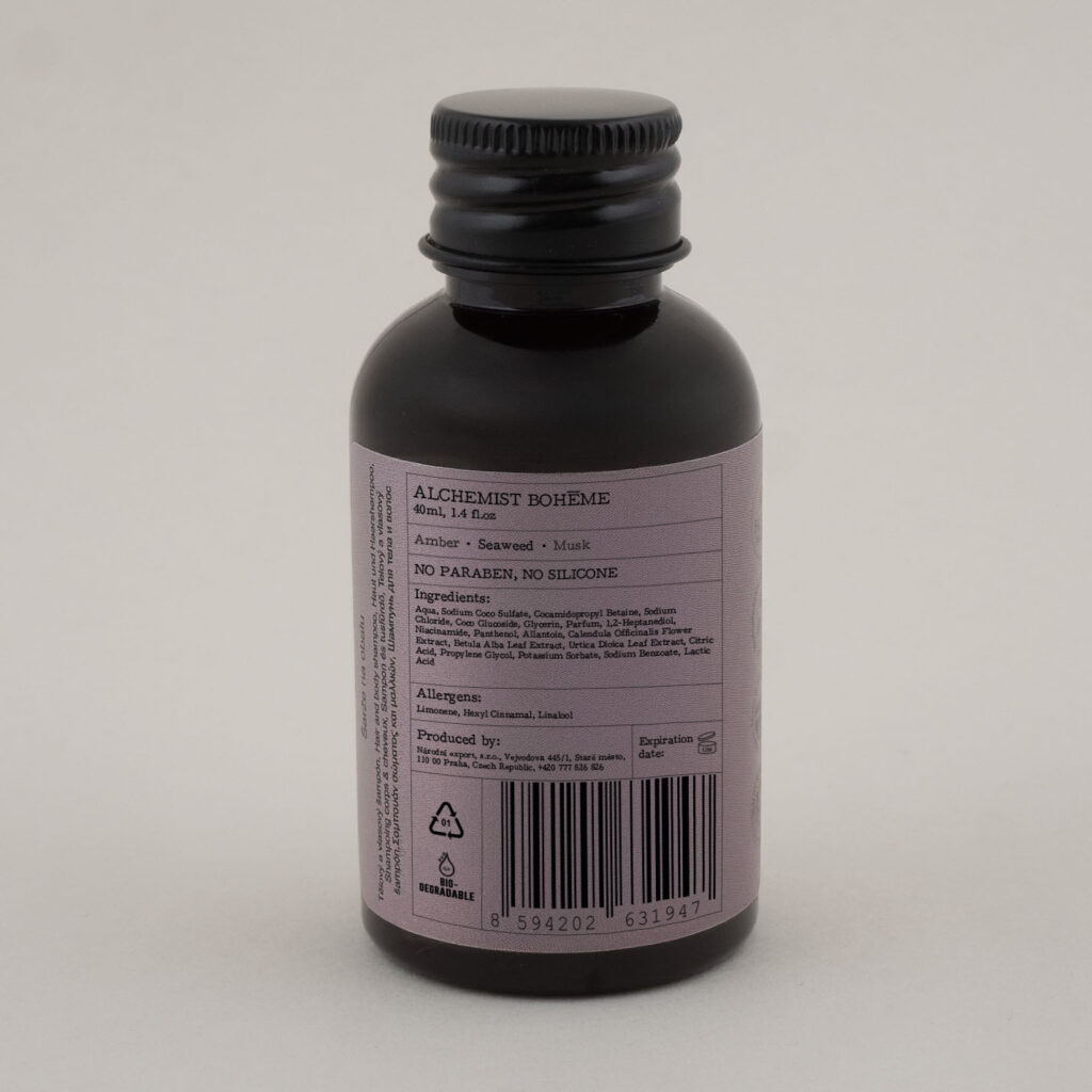 Natural Hair and Body Shampoo Alchemist Bohéme Perfume No. 3 - 40 ml ...